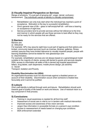 Services for Blind & Partially Sighted People | PDF