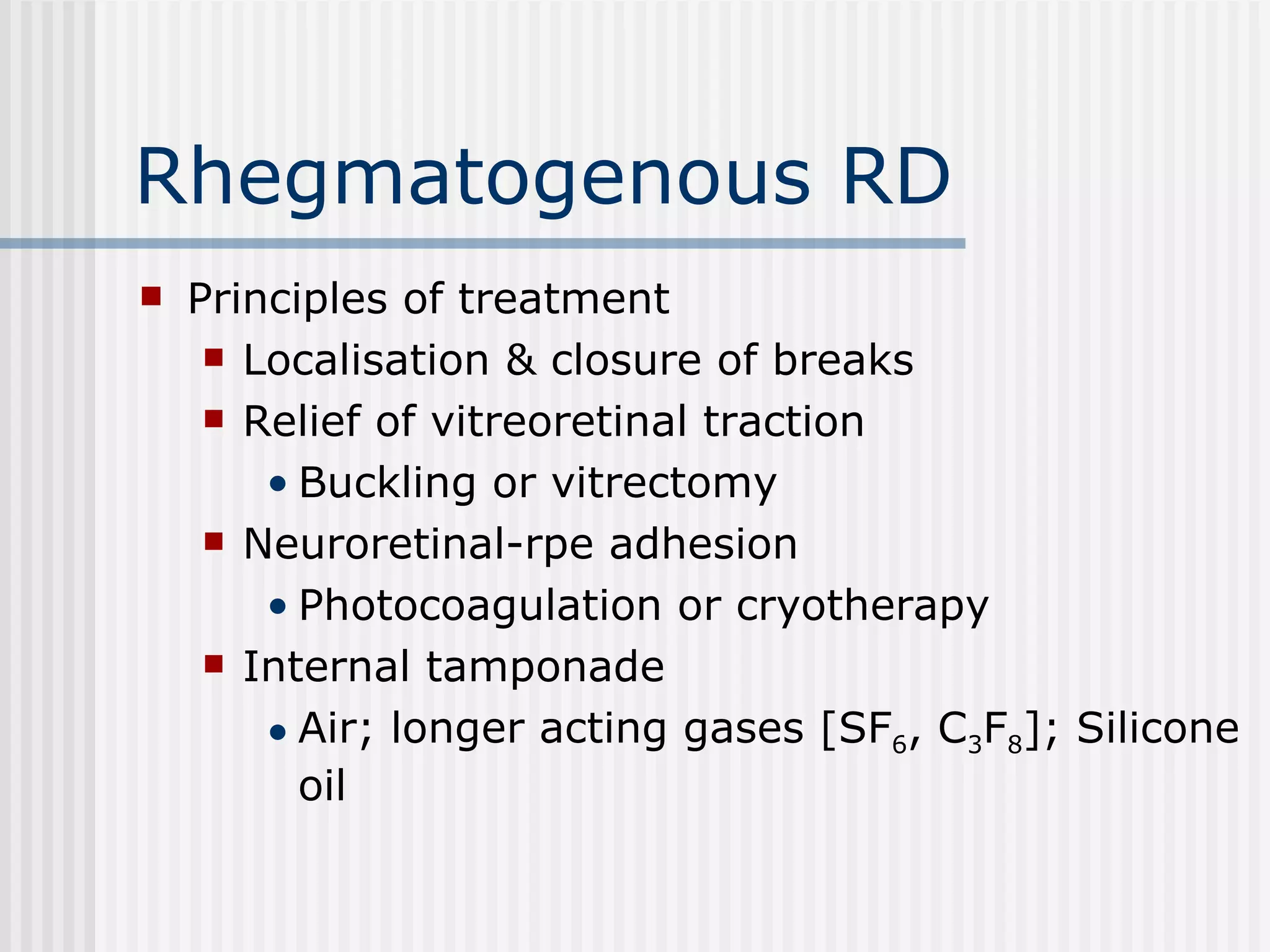DISORDERS OF THE VITREOUS AND RETINAL DETACHMENT | PPT