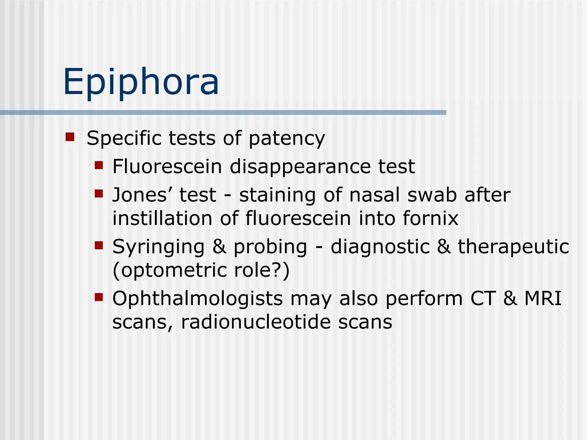 DISORDERS OF THE LACRIMAL SYSTEM | PPT