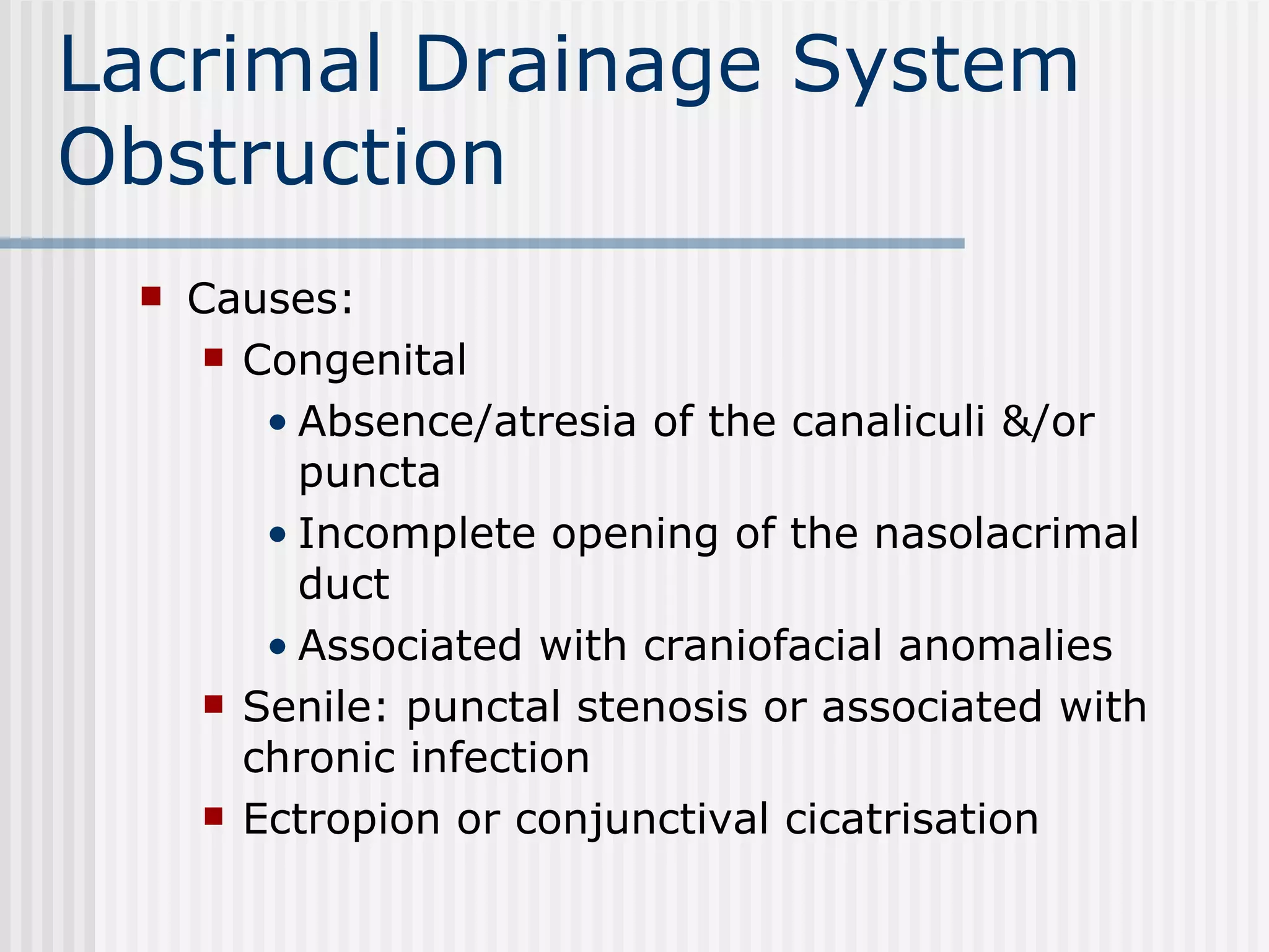 DISORDERS OF THE LACRIMAL SYSTEM | PPT