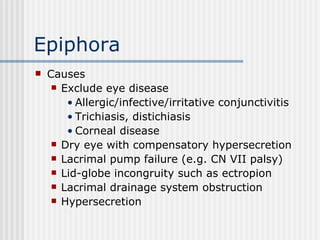 DISORDERS OF THE LACRIMAL SYSTEM | PPT