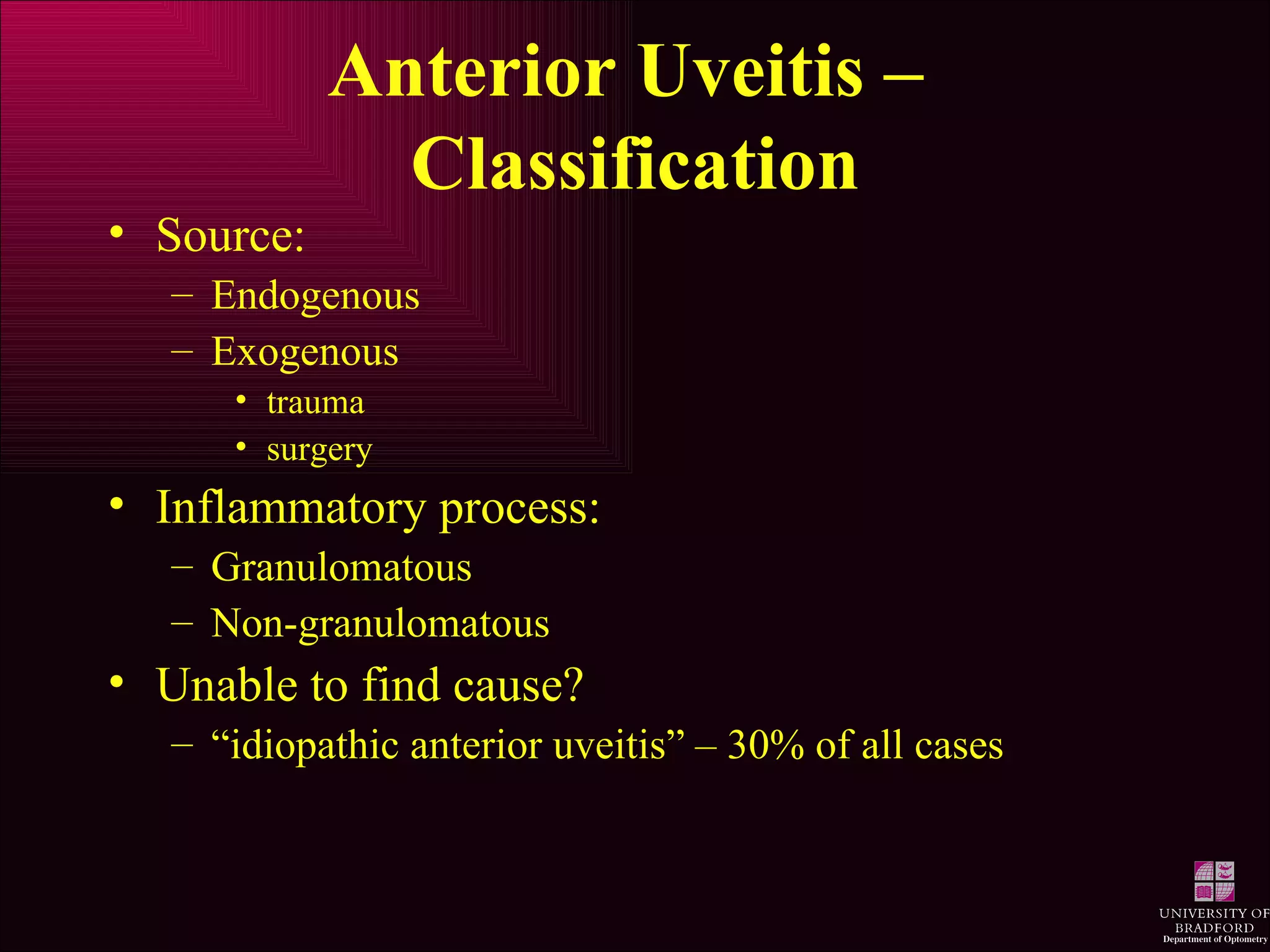 Anterior Uveitis | PPT