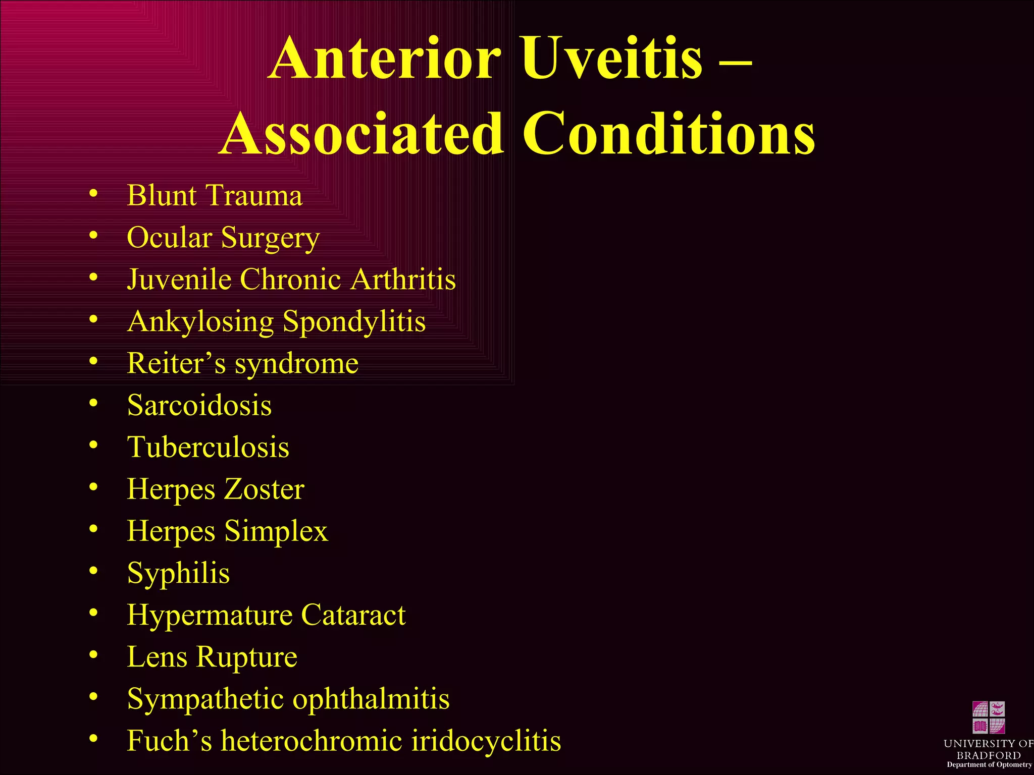Anterior Uveitis | PPT