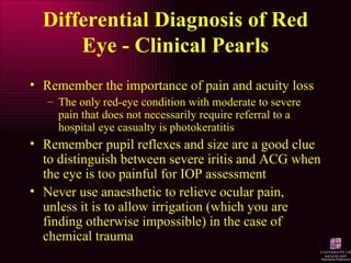 Differential Diagnosis of Red Eye | PPT