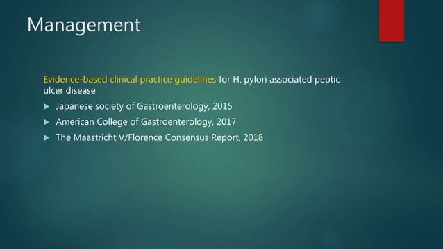Helicobacter pylori associated Peptic ulcer disease | PPT
