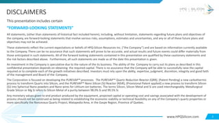 HPQ Silicon Investor Deck/Corporate Presentation (Dec 2020) | PPT