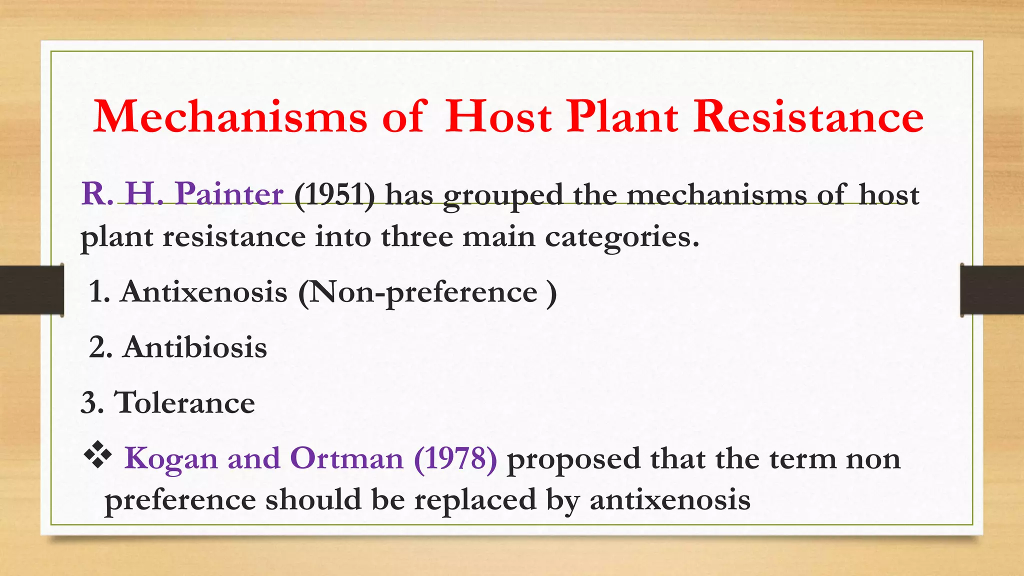 Host plant resistance | PPTX
