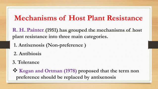 Host plant resistance | PPTX | Gardening | Home & Garden