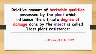 Host plant resistance | PPTX