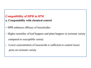 Host plant resistance mechanisms gene resistance to plant pathogen ...
