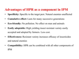 Host plant resistance mechanisms gene resistance to plant pathogen ...