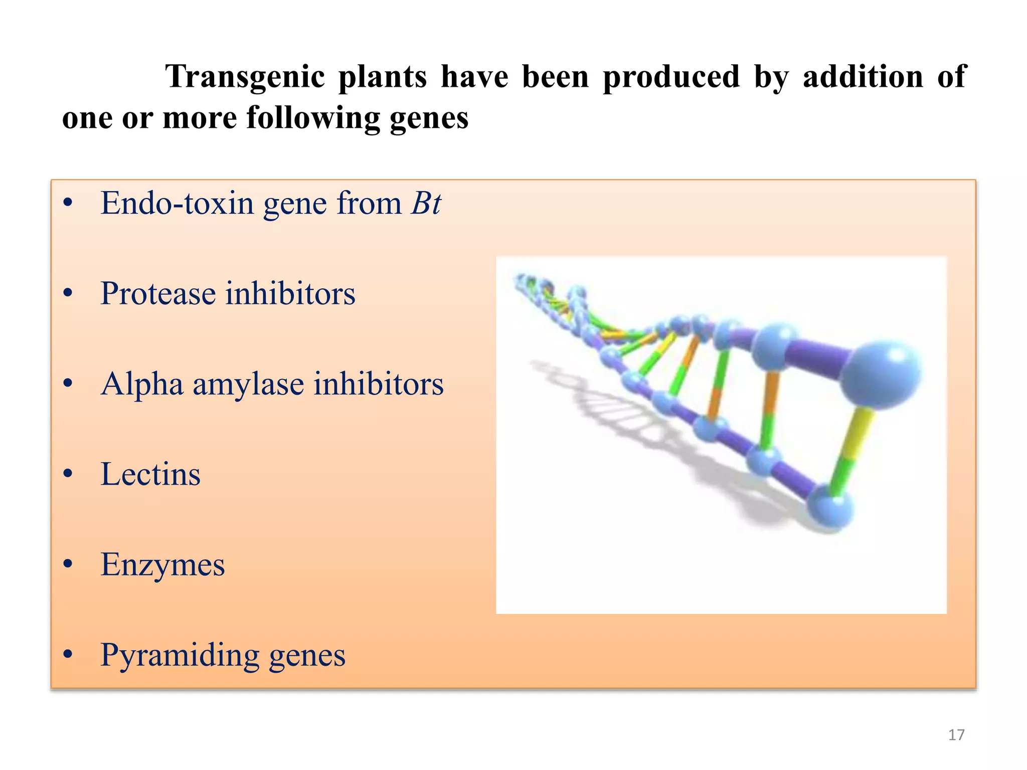 Genetic engineering and development of transgenic plants | PPTX
