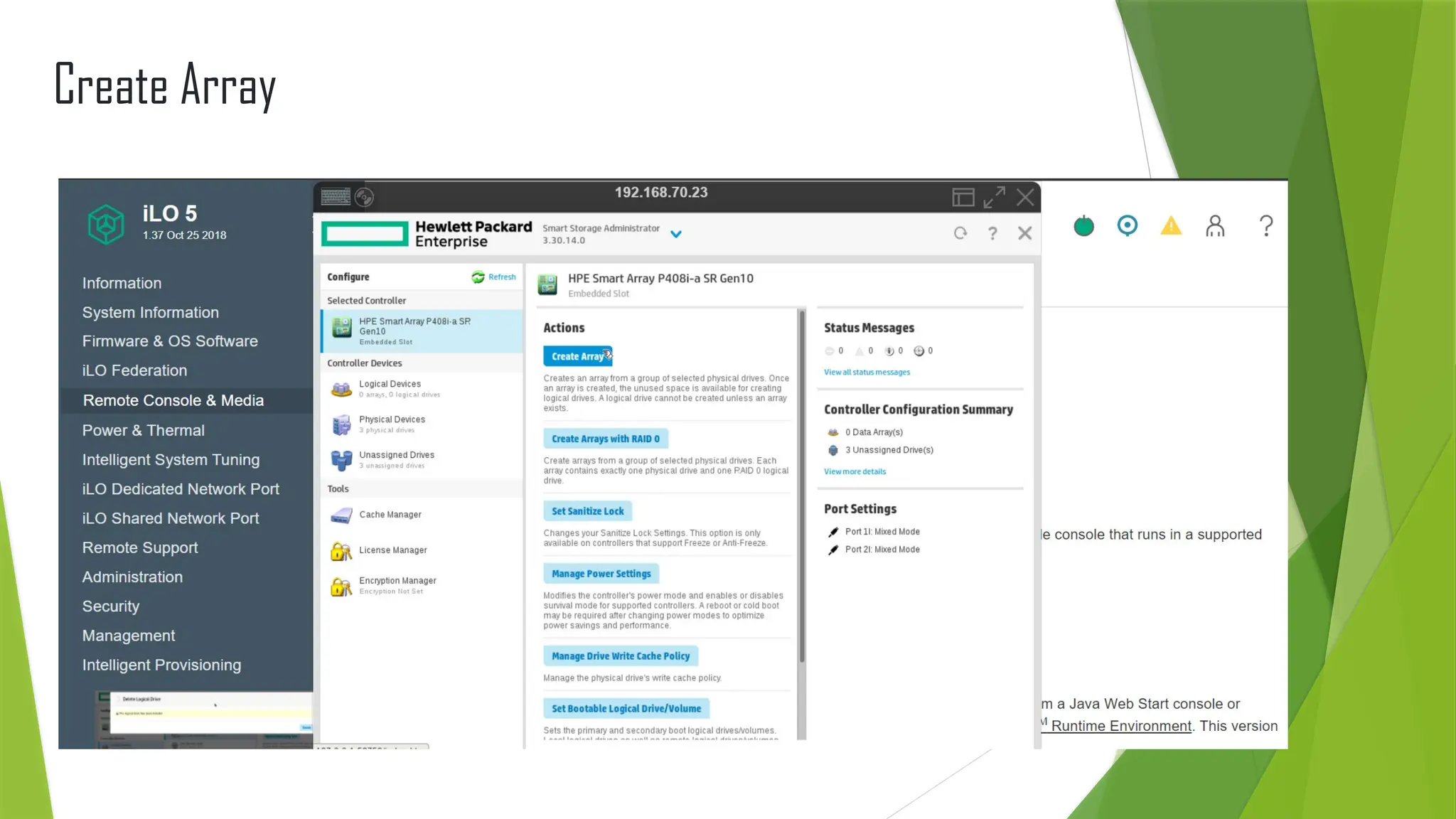 HP server RAID CONFIGURATION presentation | PPT