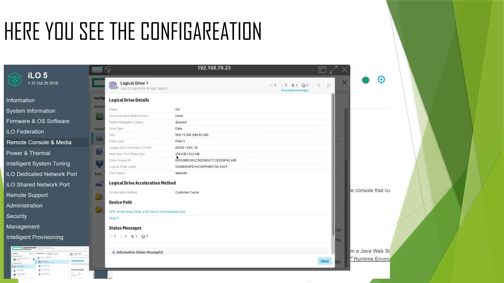 HP server RAID CONFIGURATION presentation | PPT