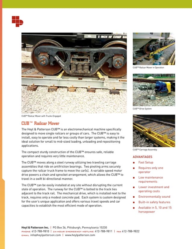 H&p railcar movers | PDF