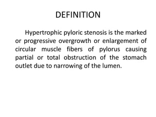 Hypertrophic Pyloric Stenosis | PPTX