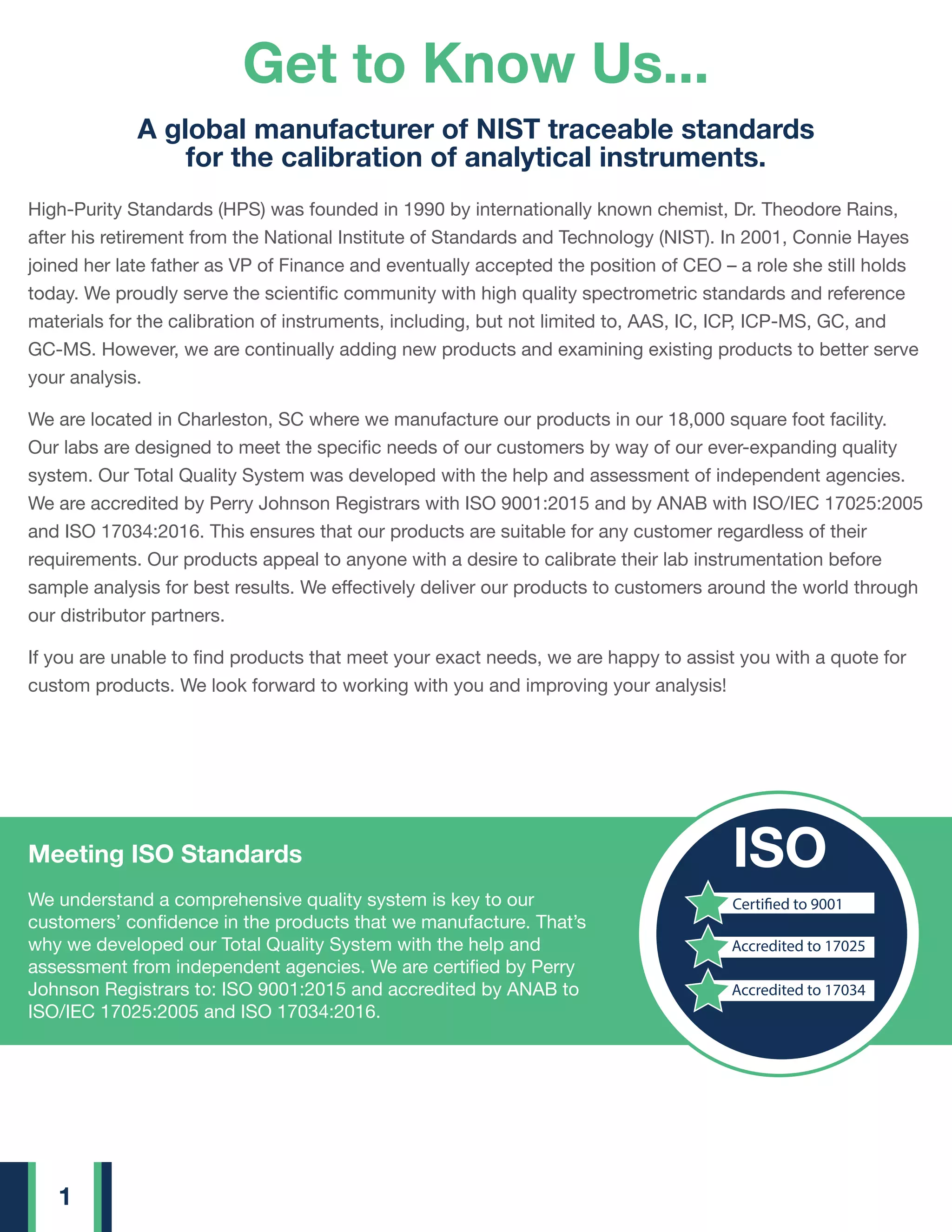 High Purity Standards Reference Standards Catalogue | PDF