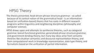 HPSG a.pptx | Programming Languages | Computing