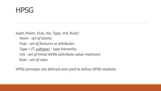 HPSG a.pptx | Programming Languages | Computing