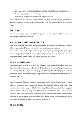HUKUM PENYELESAIAN SENGKETA INTERNASIONAL - ARBITRASE | DOCX