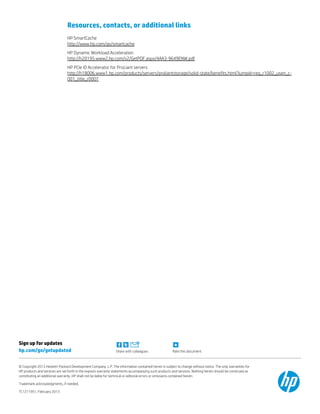 Hp smart cache technology c03641668 | PDF | Data Storage and ...