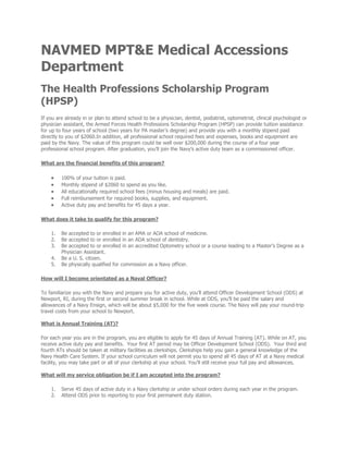 Hpsp program | DOCX