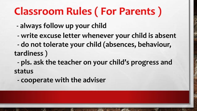 Home room pta meeting during the first quarter | PPTX | Homework and ...