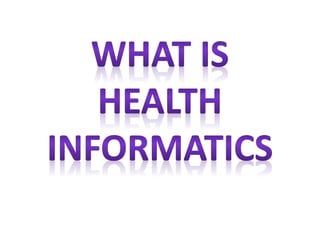 Introduction to Health Informatics | PDF | Healthcare Industry | Industries