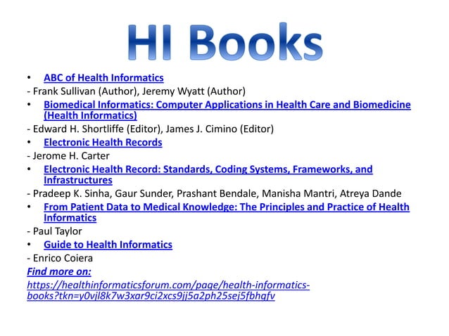 Introduction to Health Informatics | PDF | Healthcare Industry | Industries