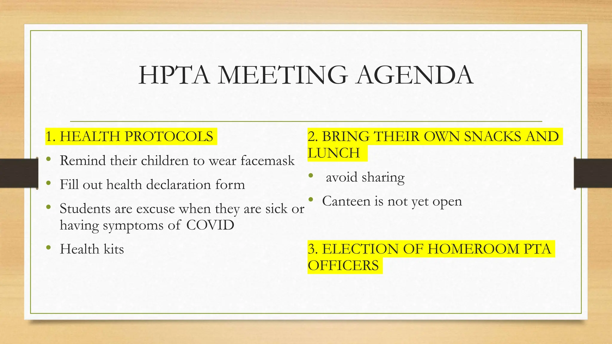 HPTA MEETING AGENDA.pptx with verification | PPT