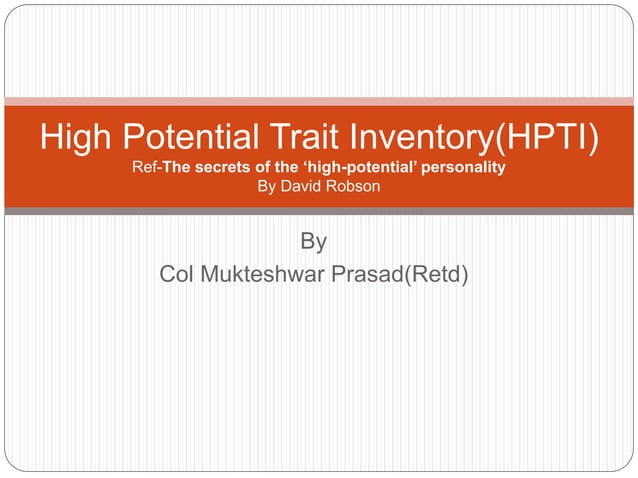 High Potential Trait Inventory Opti | PPTX