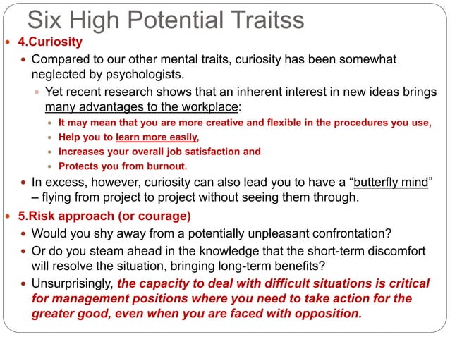 High Potential Trait Inventory Opti | PPTX