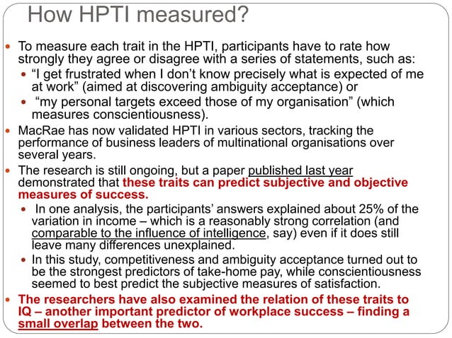 High Potential Trait Inventory Opti | PPTX