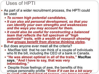 High Potential Trait Inventory Opti | PPTX