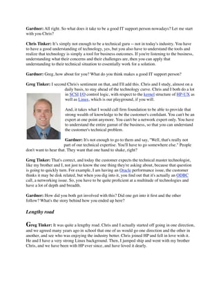 Popular Support Providers Chris and Greg Tinker's Take on the Future of ...