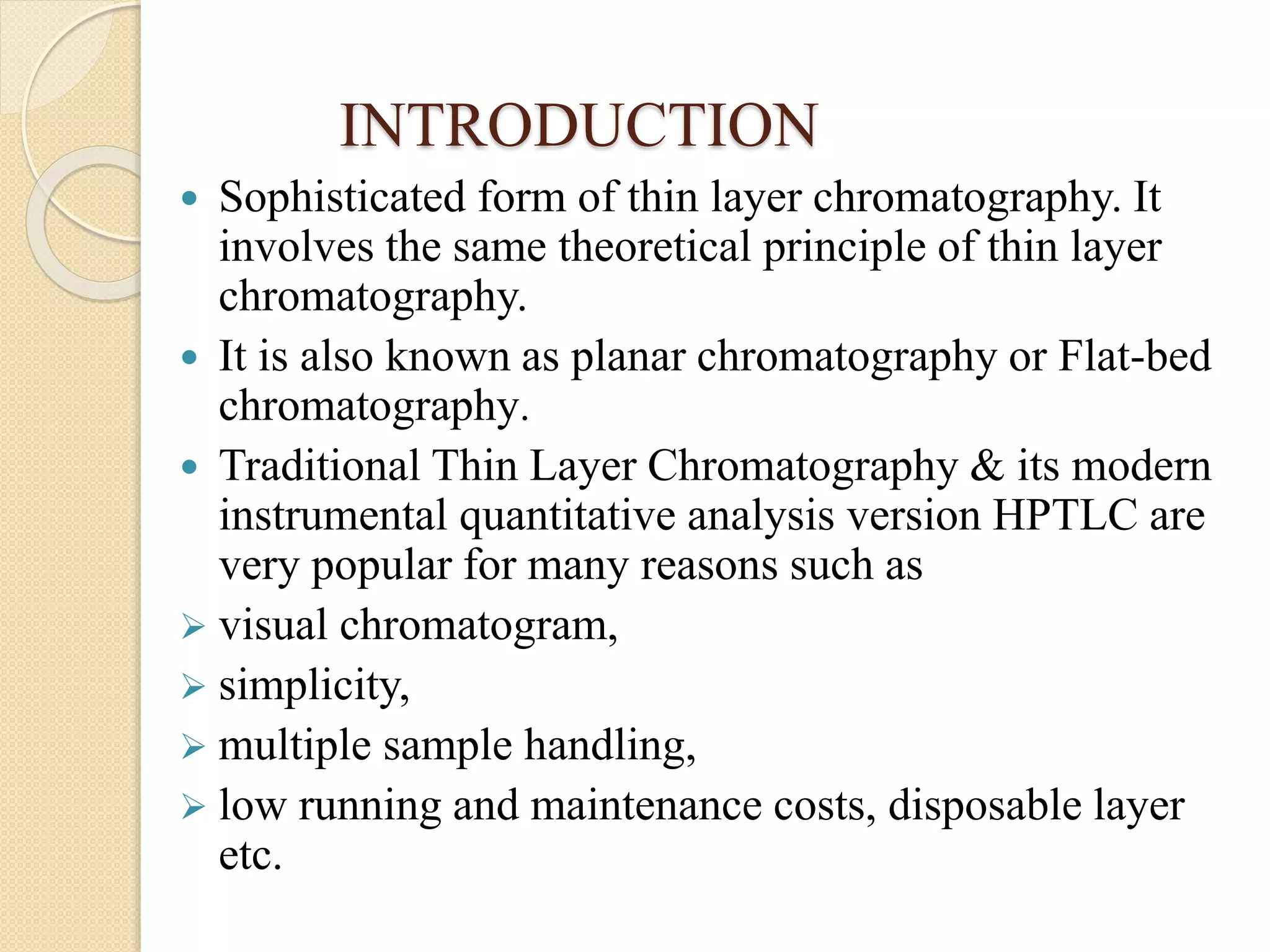 high performance thin layer chromatography | PPTX