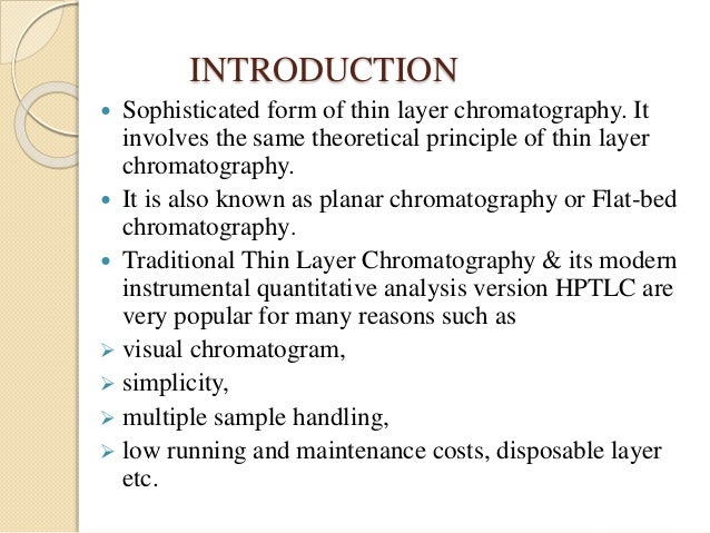 high performance thin layer chromatography