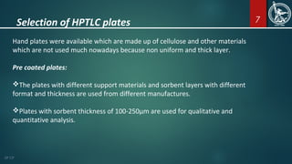 HIGH PERFORMANCE THIN LAYER CHROMATOGRAPHY | PPT