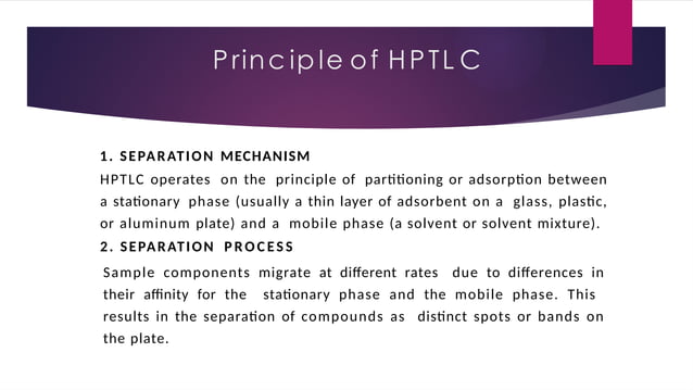 High-Performance Thin-Layer Chromatography (HPTLC) | PPTX