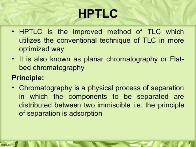 HPTLC- Principle, Instrumentation and Software (Abhishek Gupta)