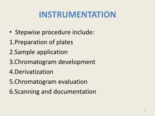 High Performance Thin Layer Chromatography (HPTLC) instrumentation | PPTX