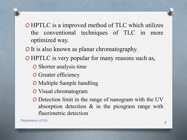 HPTLC method | PPT | Free Download