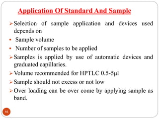 High Performance Thin Layer Chromatography(HPTLC) | PPTX