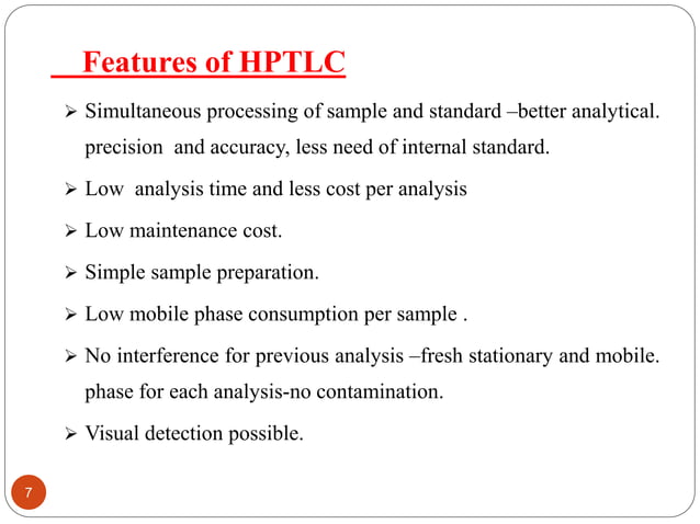 High Performance Thin Layer Chromatography(HPTLC) | PPTX