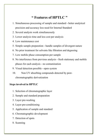 high performance thin layer chromatography vs thin layer chromatography | PDF