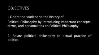 History of Political Thoughts 2016 | PPTX