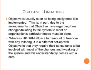 Hp trim vs objective | PPTX