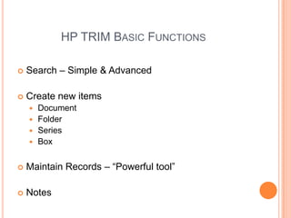 Hp trim vs objective | PPTX