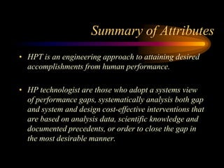 Human Performance Technology - What Is Hpt | PPTX