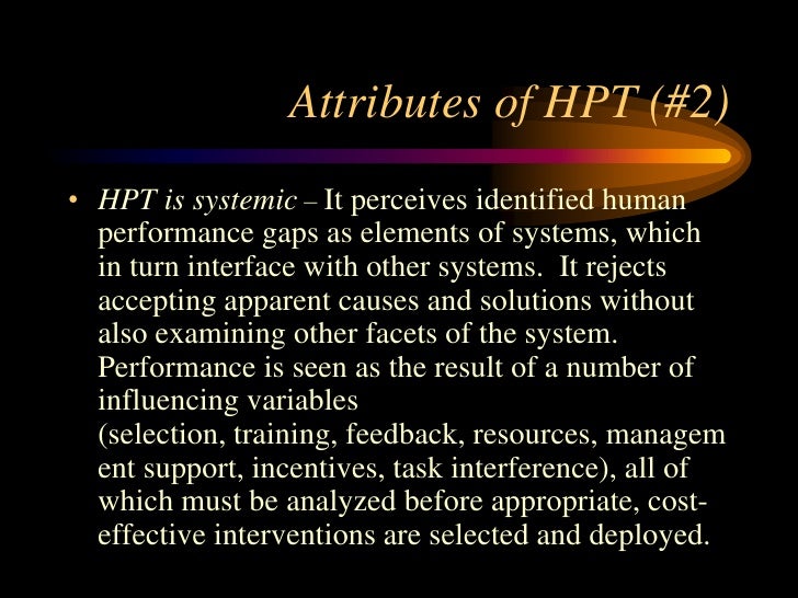 Human Performance Technology - What Is Hpt